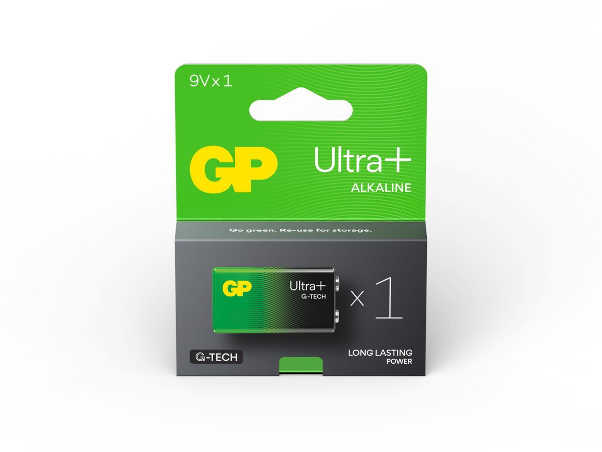 GP Ultra+ Alkaline 9V batterijen